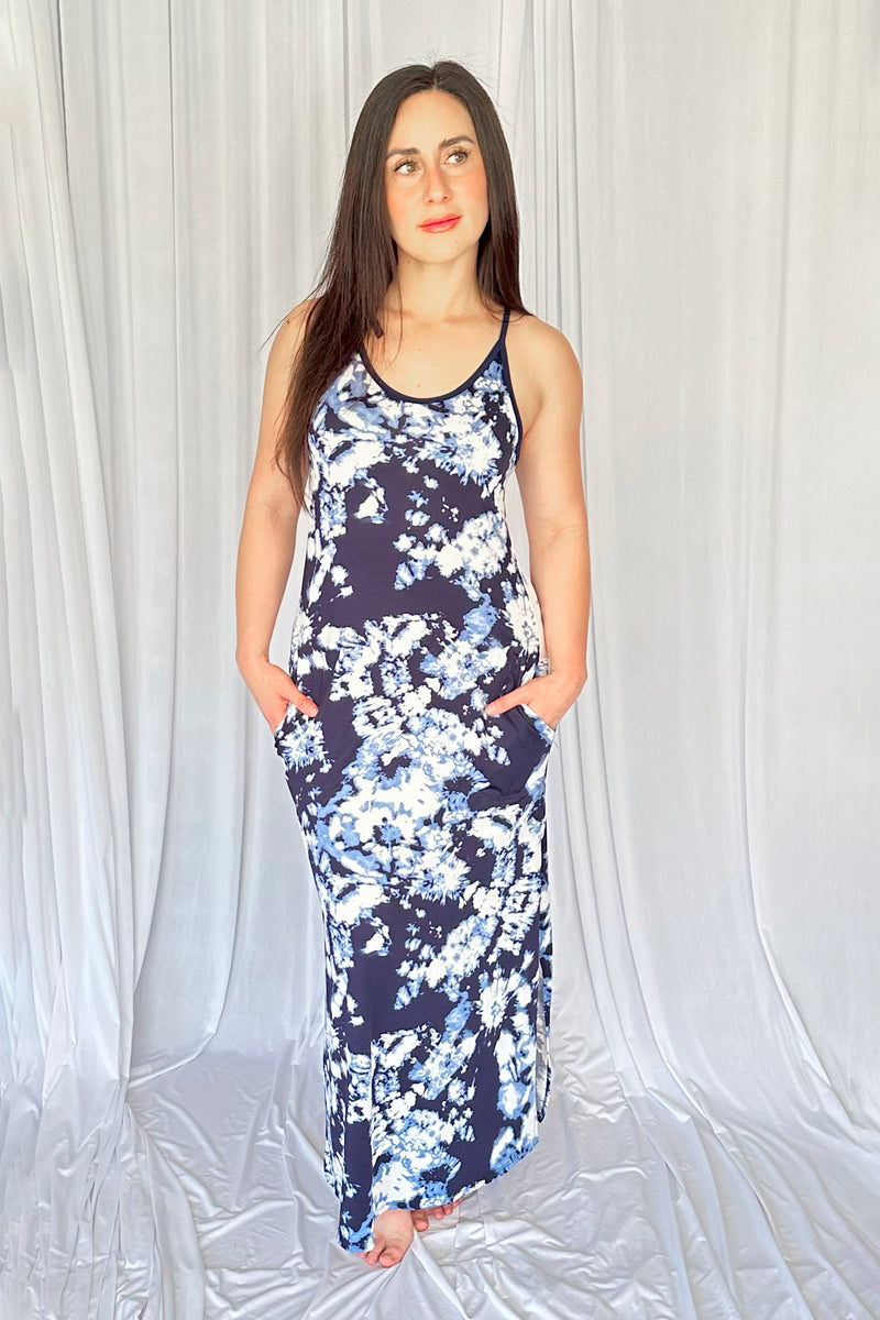 Midnight Bursts Cami Dress w/Pockets at Women's Clothing Store Colada Co.