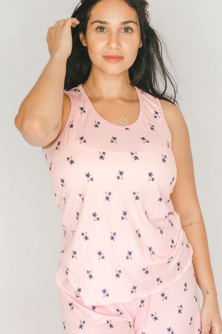 Cozy Pink Palm Pajama Boxer Set – Colada Co.