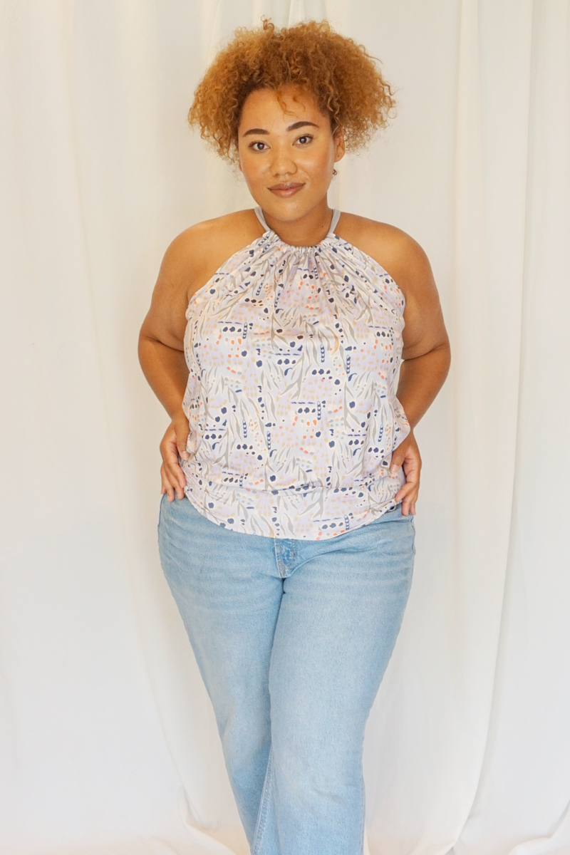 Gray Desert Bloom Spaghetti Top – Colada Co.